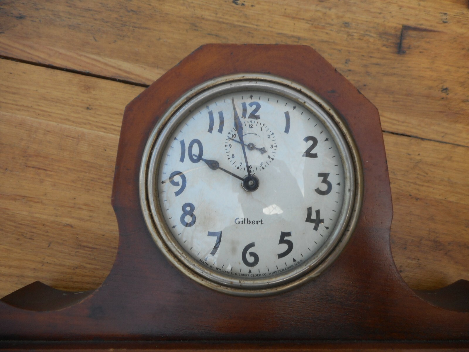 Vintage William Gilbert Wind Up Clock Wood Mantel Shelf Alarm Clock | eBay