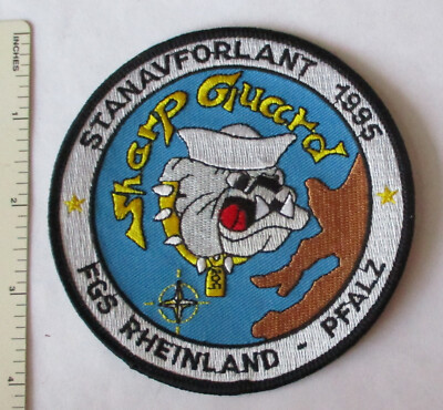 1995 GERMAN NAVY FGS RHEINLAND PFALZ STANAVFORLANT SHARP GUARD PATCH | eBay