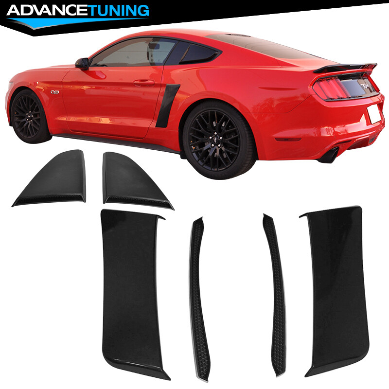 Fits 15-23 Mustang GT Style Rear Fender Scoop & Side Window Louver | eBay