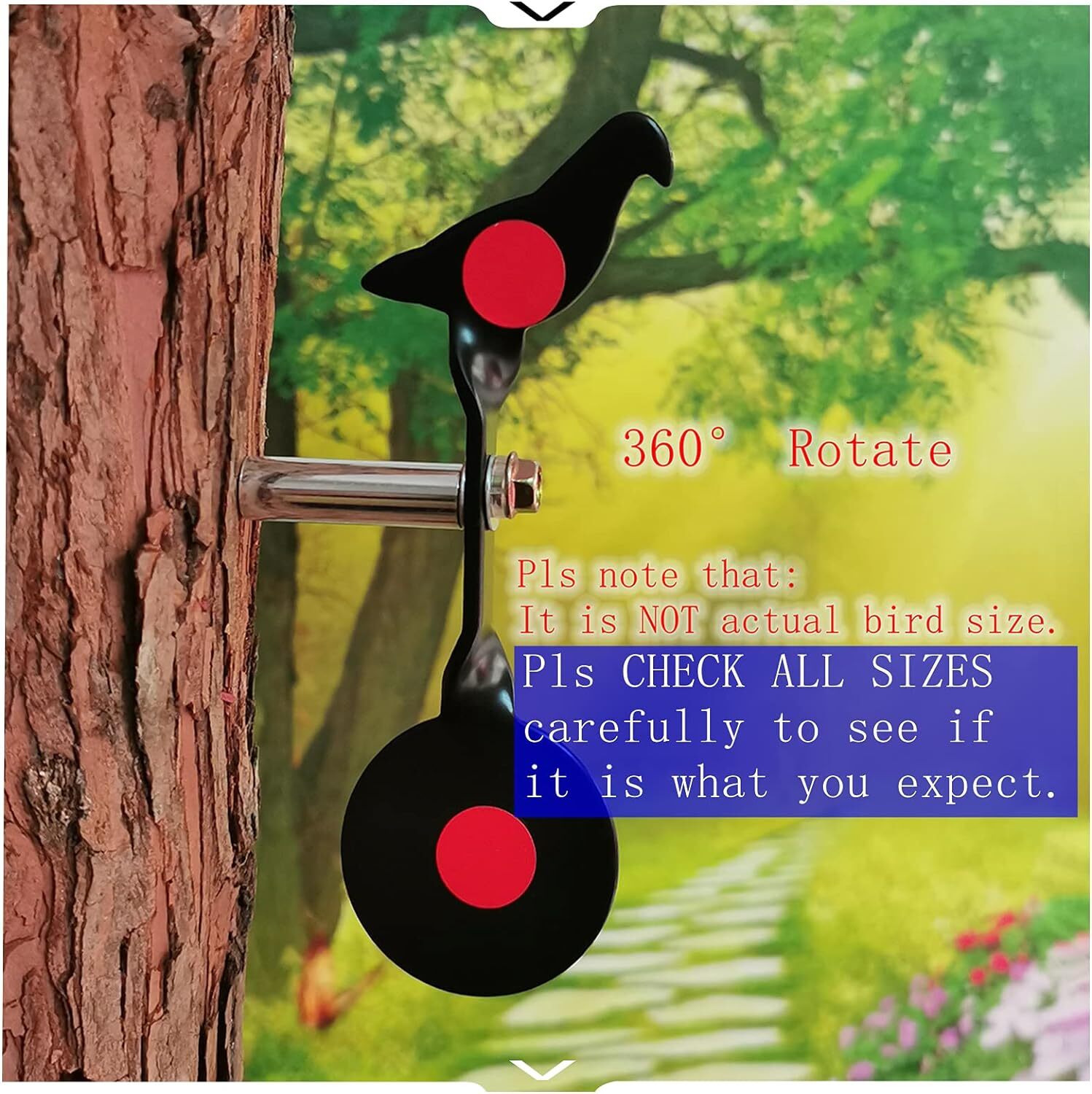 Spinner Air Gun Target Plinking Target Bird BB Air Gun Target Slingshot ...