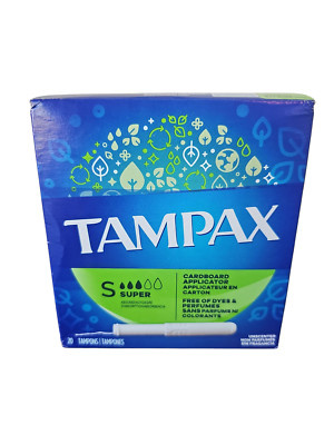 Tampax Super Absorbency Tampons with Flushable Applicator 20 ct | eBay