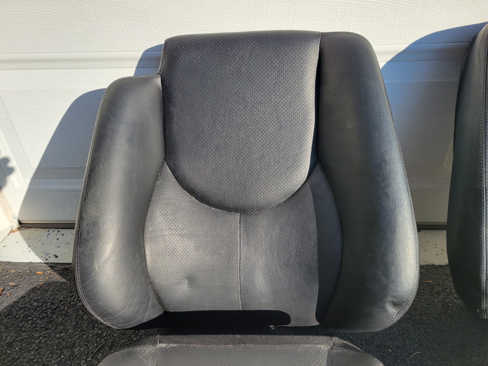 96-02 Mercedes SL500 R129 Black Seat Upper Cushion L and R Perforated ...