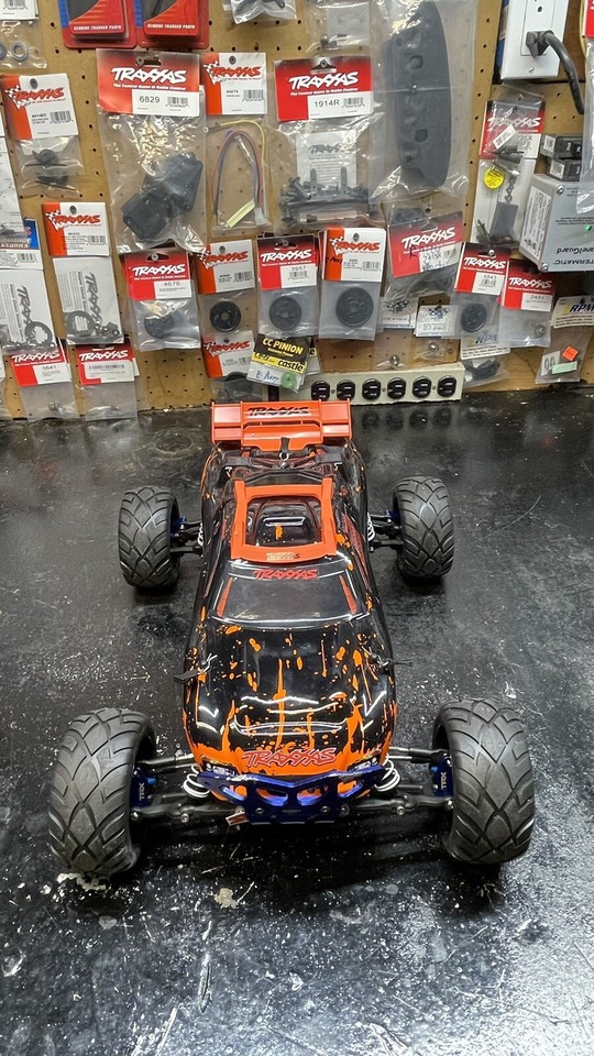 Custom Body Traxxas Rustler VXL/XL-5 1/10 2wd Truck Black And Orange ...