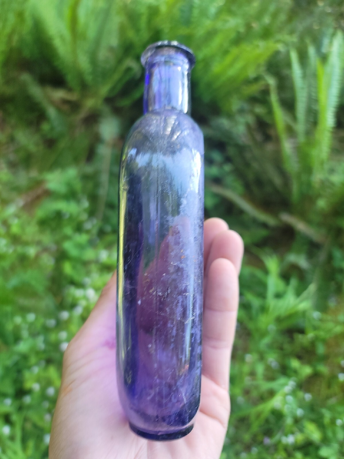 1880s Pint Amethyst Jojo Whiskey Flask☆ Old Purple Liquor Bottle! | eBay