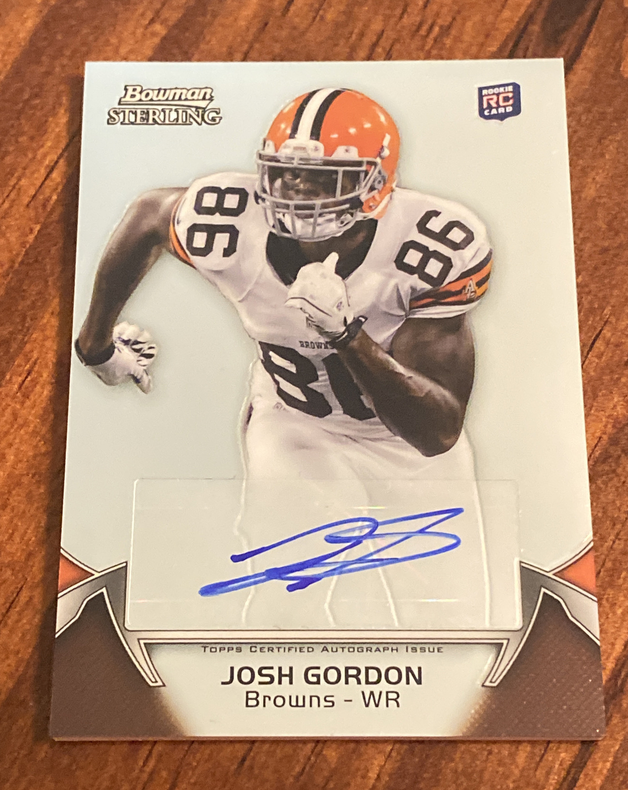 Josh Gordon Browns Chiefs Pats XFL 2012 Bowman Sterling #94 ROOKIE RC ...