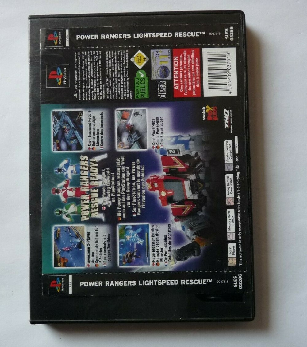 Power Rangers Lightspeed Rescue Playstation - Prix - Photo - Présentation