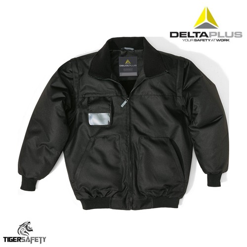 Delta Plus Panoply Reno Black Mens Bomber Jacket Coat Security Bouncers ...