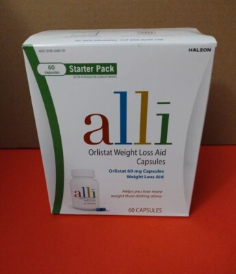 Alli Orlistat 60 mg 60 Capsules Starter Pack Weight Loss Aid ~ Exp 12/ ...