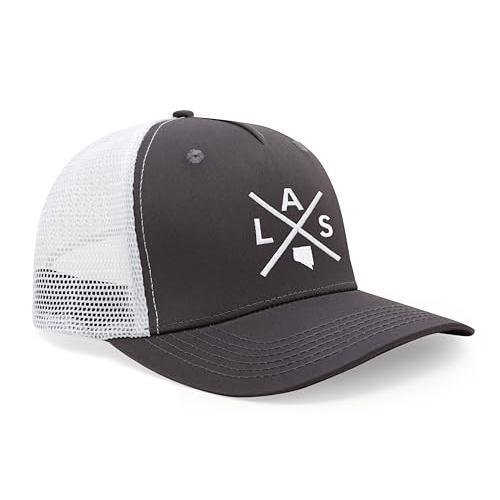 Harry Reid International Airport LAS Hat Snapback Trucker Cap (Grey ...