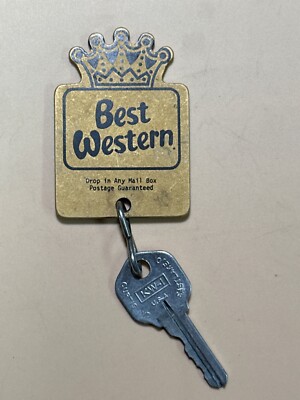 Best Western City Center Hotel Motel Room Key METAL Fob & Key Holbrook ...