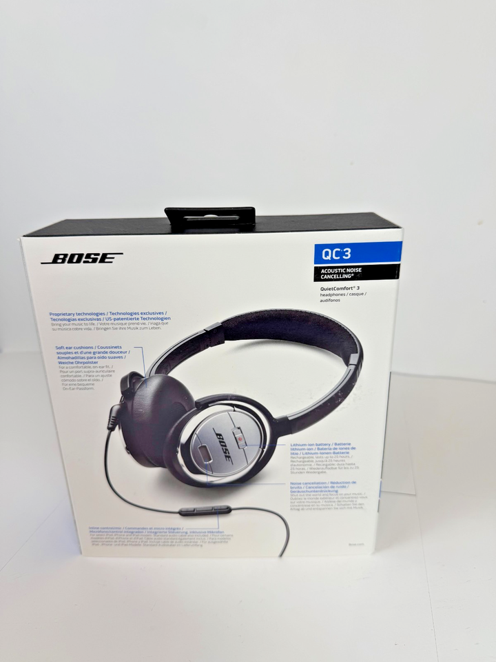 Bose QuietComfort 3 QC3 Acoustic Noise Cancelling On-ear Headphones ...