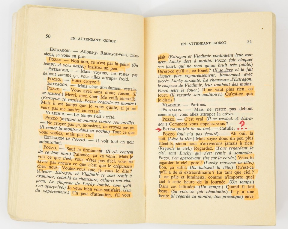Samuel BECKETT En attendant Godot Ex. annoté par Robert HIRSH | eBay