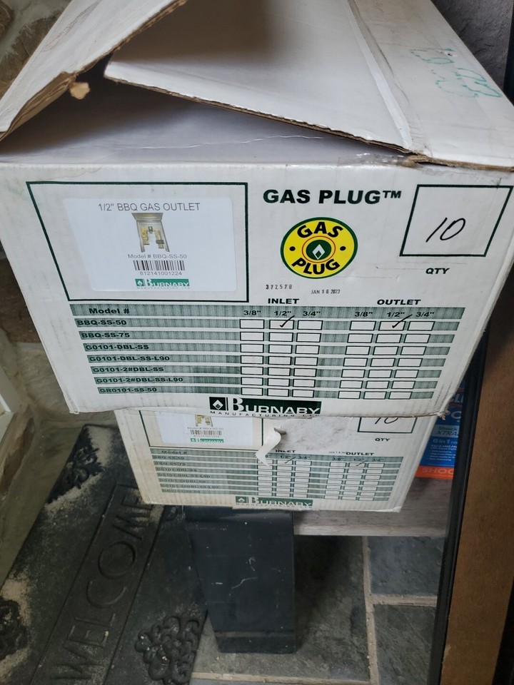 Burnaby BBQ-SS-50 BBQ Gas Outlet, 1/2" NPT Inlet, 1/2" Quick Disconnect ...