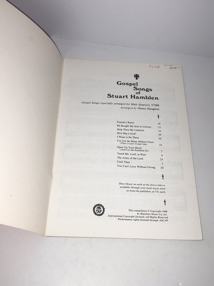 Stuart Hamblen Gospel Songs Teach Me Lord Until Then Sheet Music 1968 ...