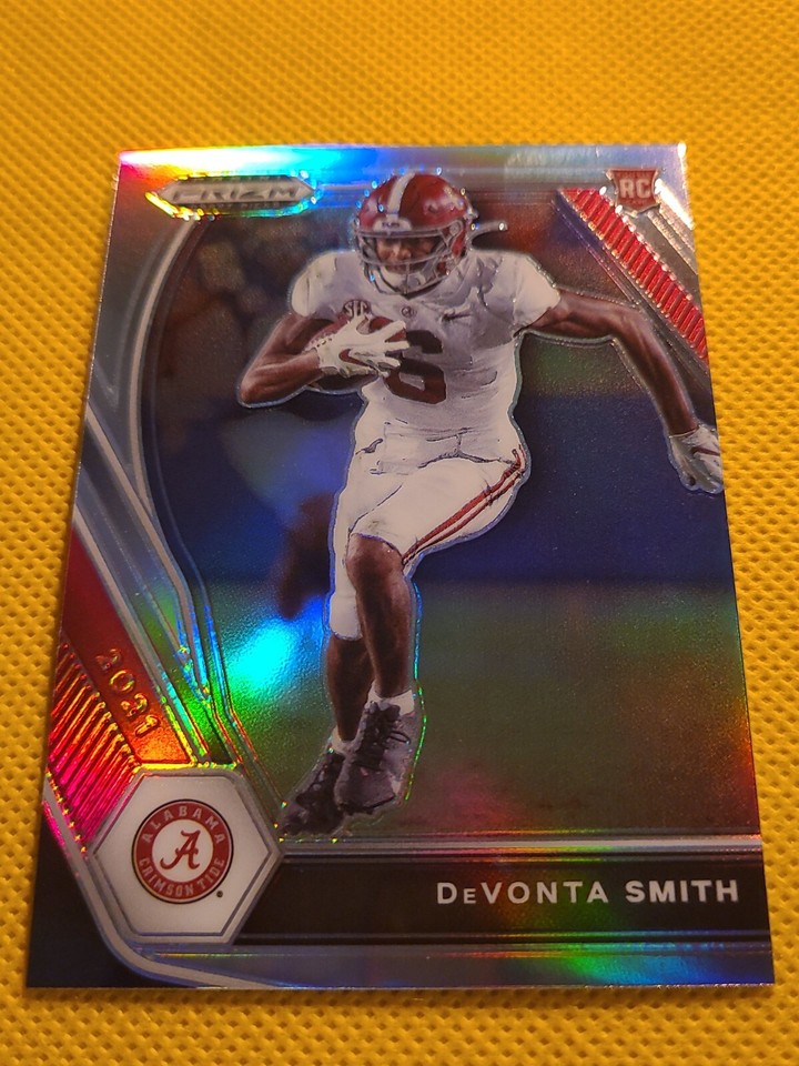 2021 PANINI PRIZM "DeVONTA SMITH" Rookie Card SILVER PRIZM Eagles ...