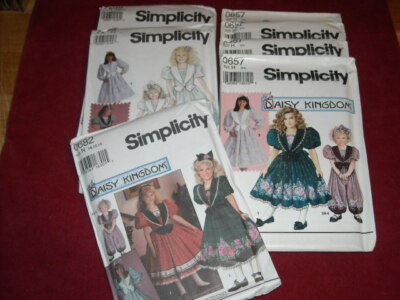 🌼DAISY KINGDOM-SIMPLICITY #0657 /#7698 /#9924-GIRLS DRESS-ROMPER ...