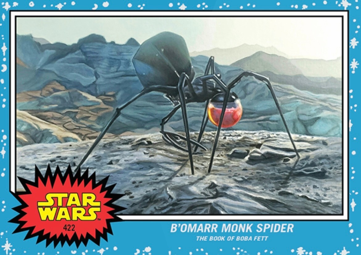 TOPPS STAR WARS LIVING SET CARD B'OMARR MONK SPIDER #422 THE BOOK OF ...