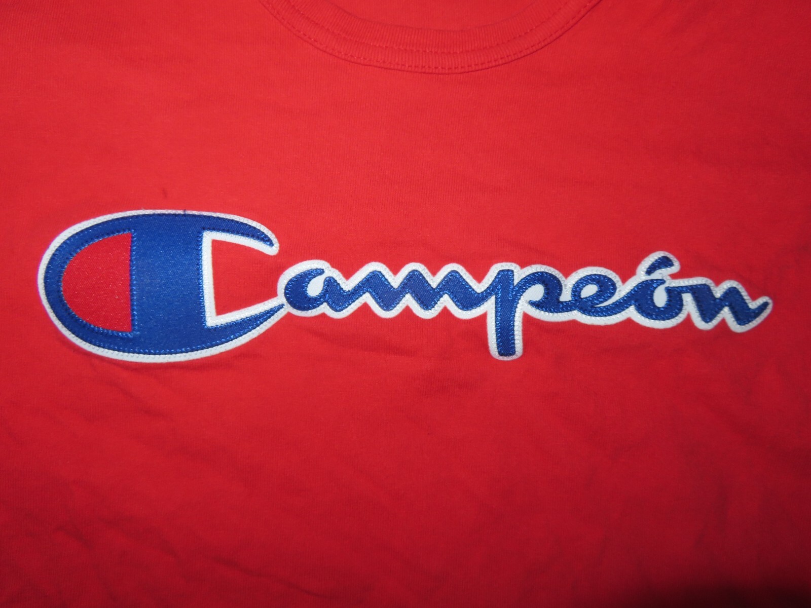 Vintage Champion Label Hispanic "Campeon" Logo Raised… - Gem