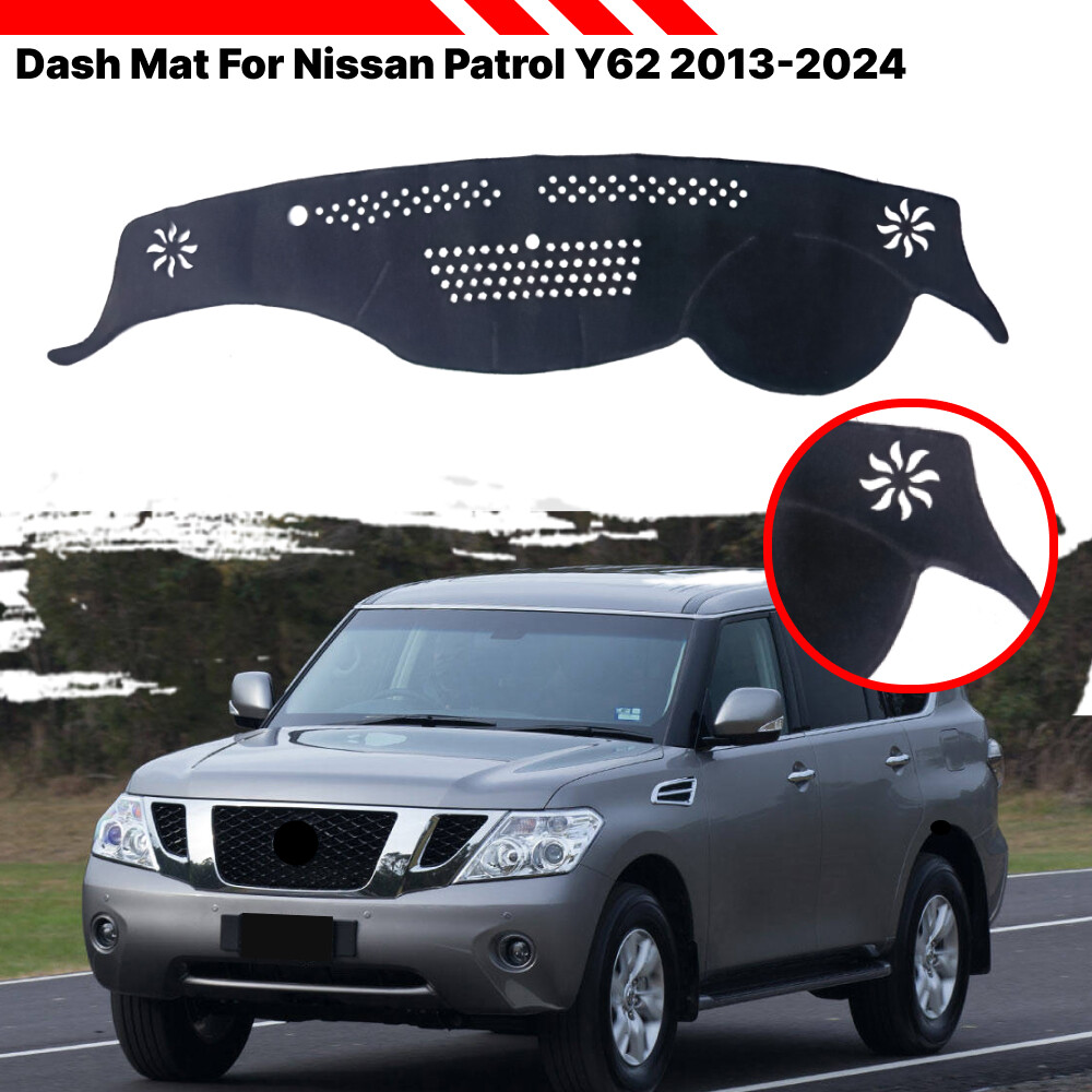 Dash Mat Dashboard Sun Cover Carpet Non-Slip For Nissan Patrol Y62 2013 ...