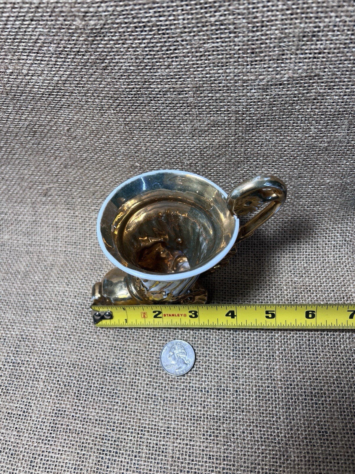 Old Paris Gold & White Ribbed Rhyton -style Cup Empire C.1820-1830s | eBay