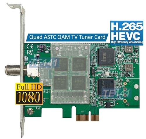 Premium Quad ATSC QAM TV Tuner Card For Desktop PC Multi-Viewing 4 TV ...