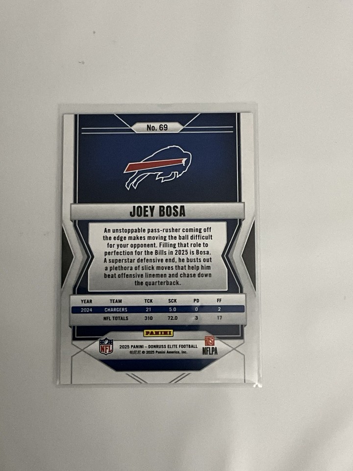 2025 Panini Donruss Elite Joey Bosa Razzle Dazzle Case Hit #69 Buffalo ...
