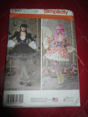 UNCUT Simplicity WOMAN'S OVERDRESS COSTUMES Sewing PATTERN #1300 - Size ...