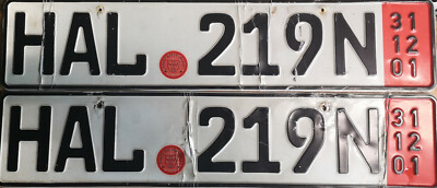 Germany German Export License Plates (Halle a.d. Saale – Sachsen-Anhalt ...