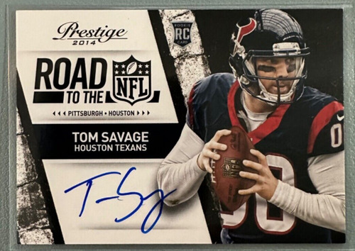 TOM SAVAGE 2014 Panini Prestige Road to the NFL Signatures Rookie ...