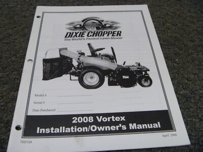 Dixie Chopper 2008 Vortex Bagger Unit Installation & Owner Operator ...