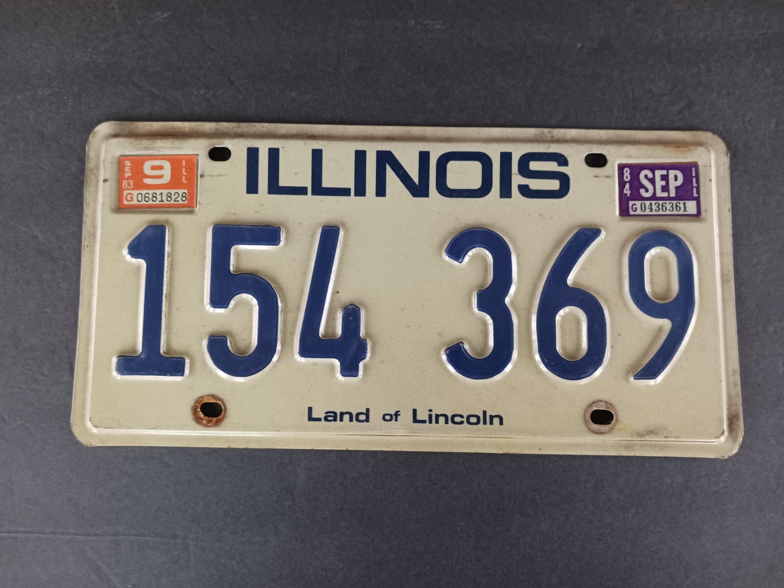 1983 Illinois IL License Plate 154 369 | eBay