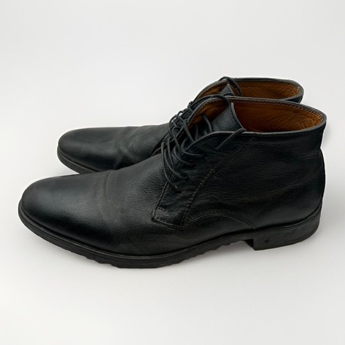 Men's JOHN VARVATOS Black Leather Chukka Boots Size US 11.5 M With Box ...