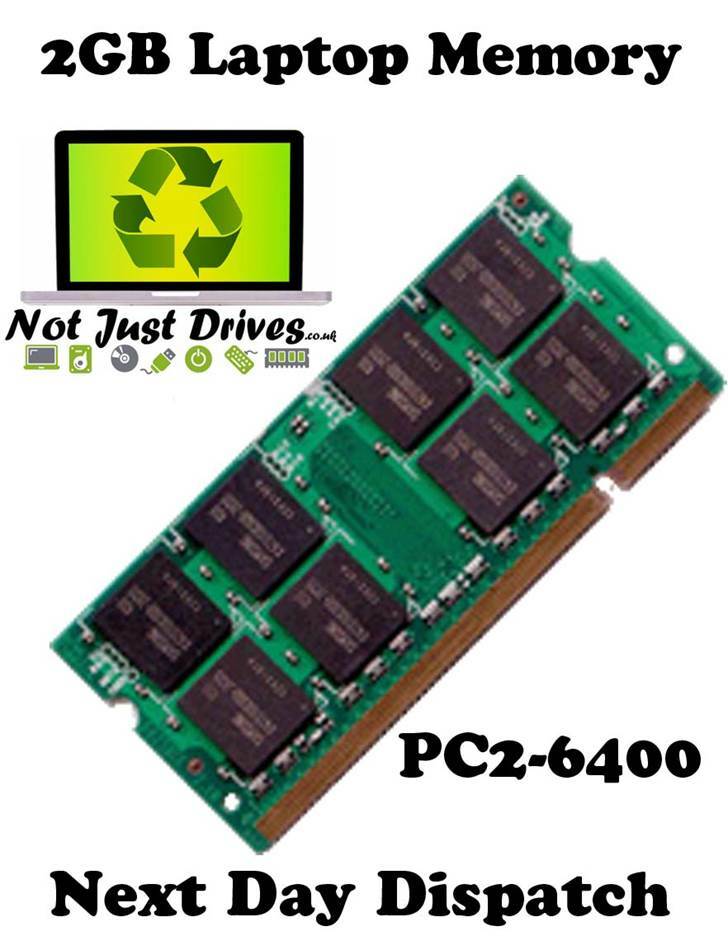 2GB PC2-6400 800 DDR2 Sodimm Laptop RAM Memory 1 x 2048MB Single Stick ...