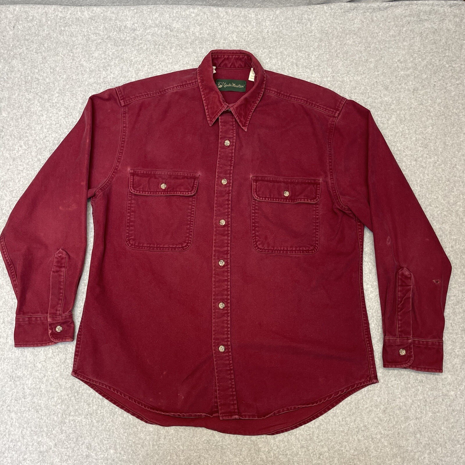 Vintage Gander Mountain Shirt Mens Large Long Sleeve Chamois Red ...