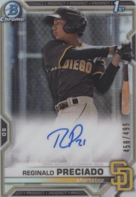 2021 Bowman Chrome - Prospect Autographs Reginald Preciado #CPA-RPR ...
