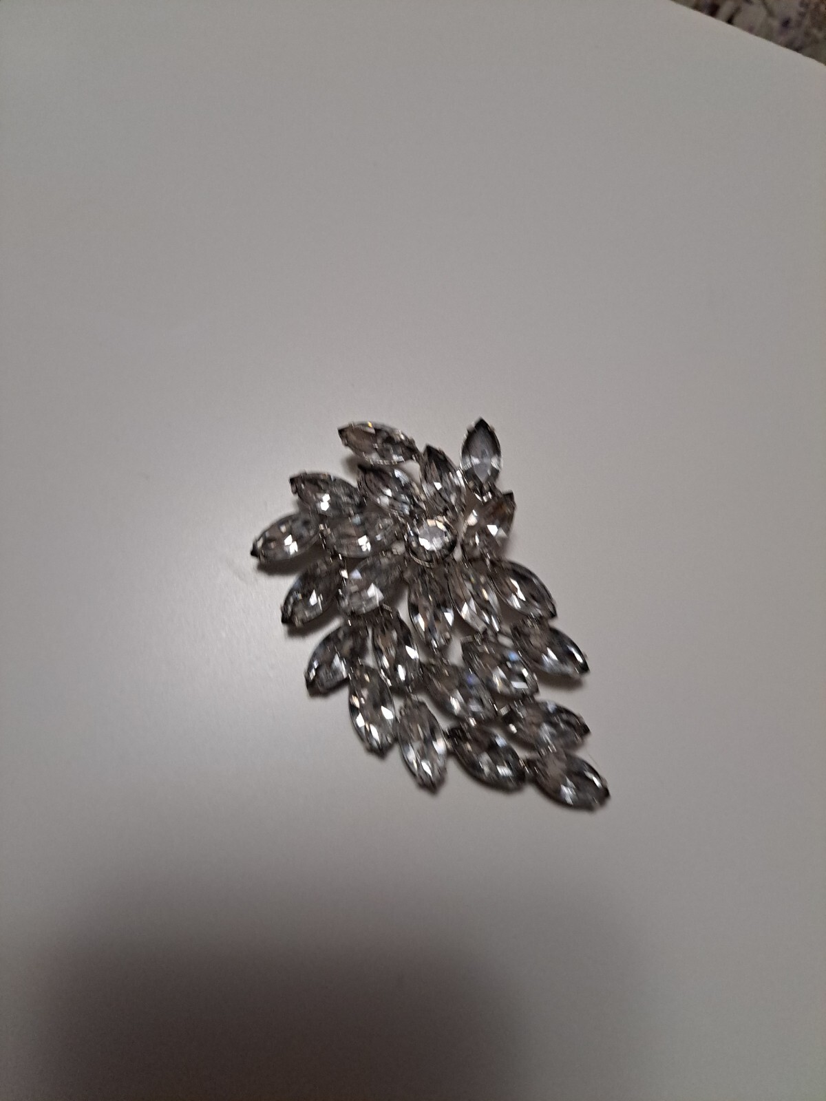 Vintage Large B DAVID Rhinestone Pin Brooch - Gem