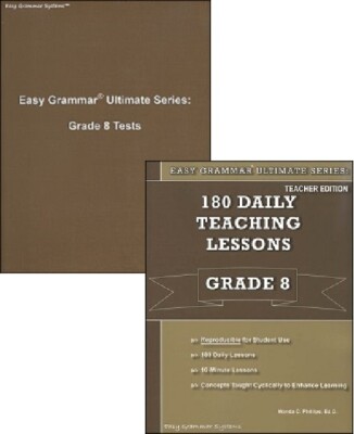 Easy Grammar Ultimate Series: 180 Daily Teach Grade 8 SET Teacher's ...