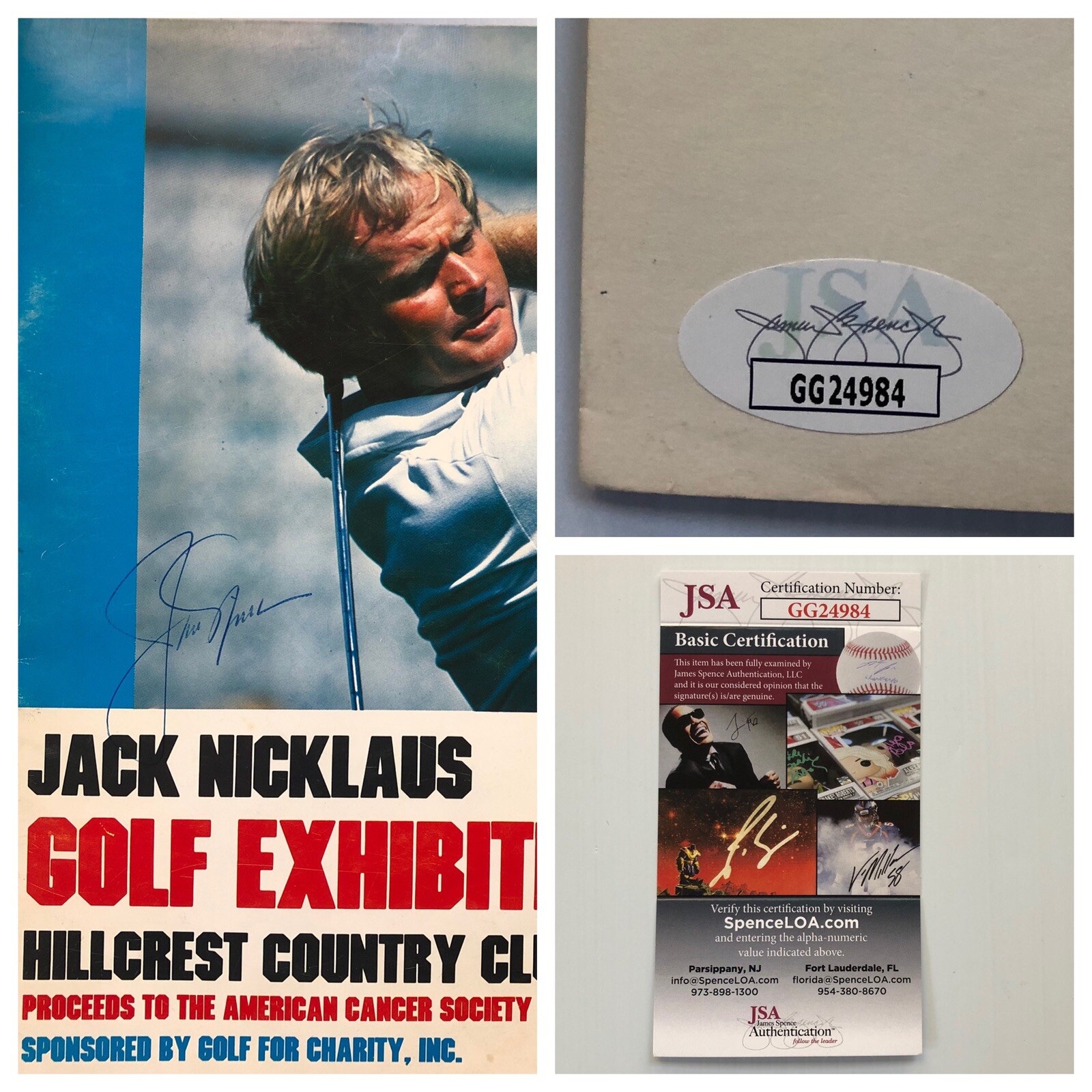 Jack Nicklaus Golf Memorabilia & Signed Golf Collectibles