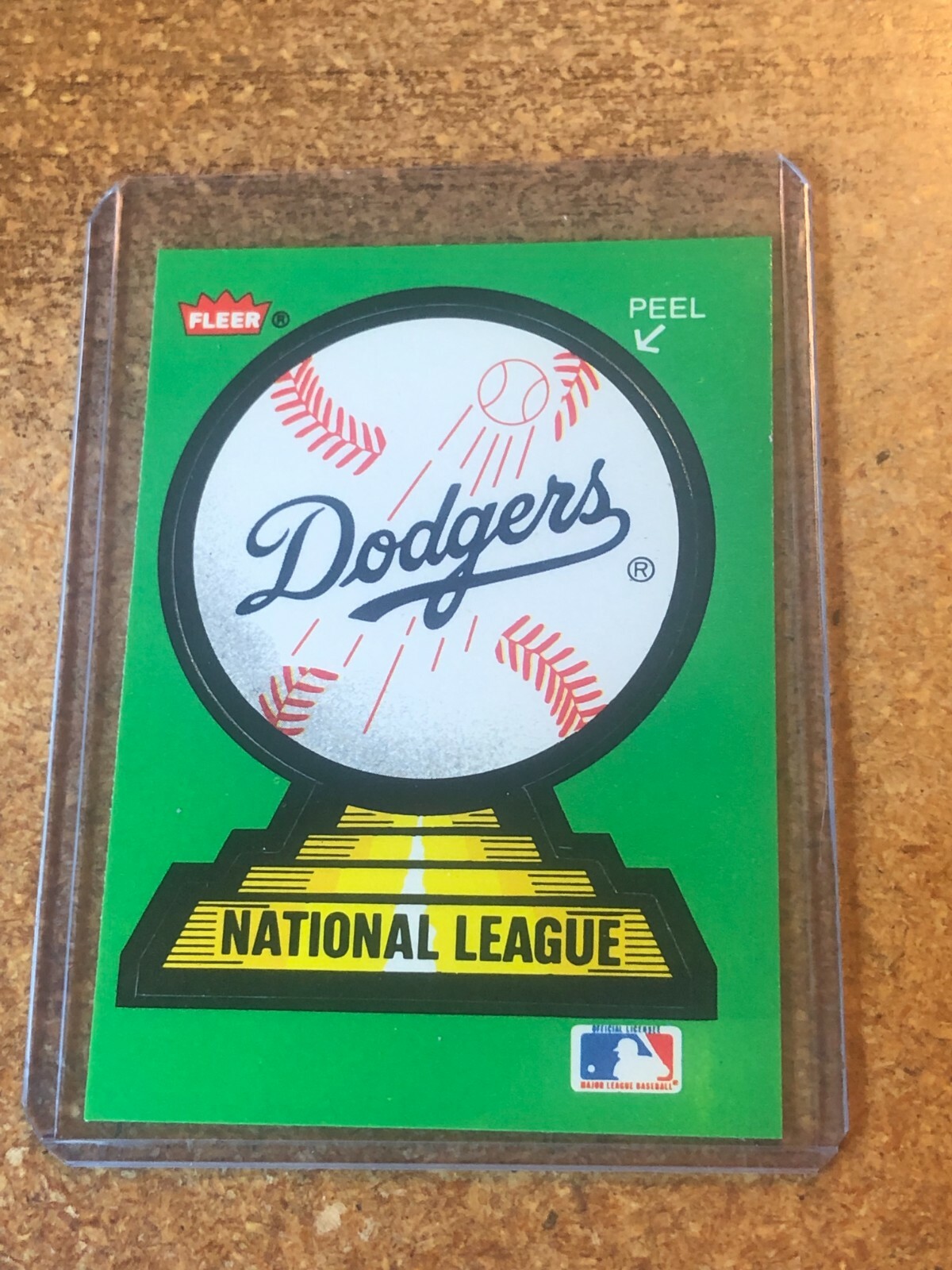 1988 Fleer Baseball Logo Stickers Los Angeles Dodgers Stadium on Back ...
