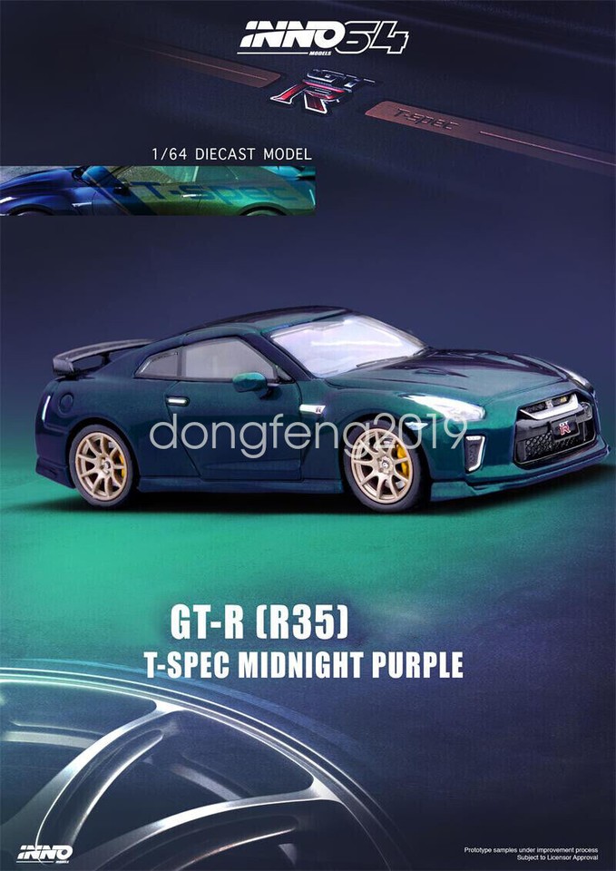 INNO 1:64 scale GT-R (R35) T-SPEC Midnight Purple Diecast Model Car | eBay