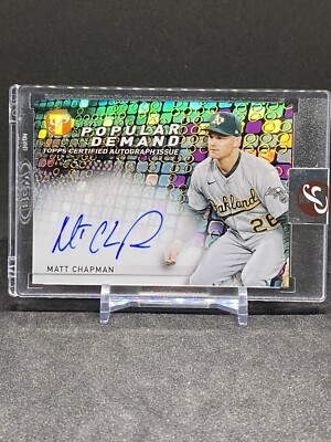 2022 Topps Pristine Encased Matt Chapman Popular Demand On Card Auto A ...