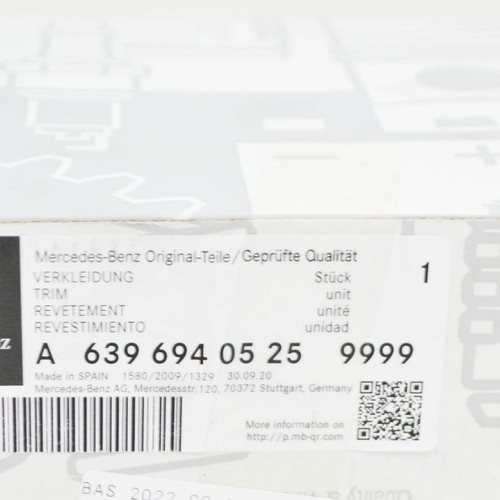 NEW MERCEDES-BENZ VITO W639 REAR BUMPER LEFT BOTTOM TRIM ...