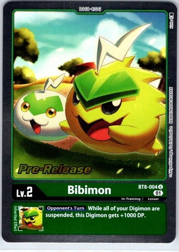 Digimon CCG New Awakening Pre Release Bibimon Digi-Egg Foil BT8-004 | eBay