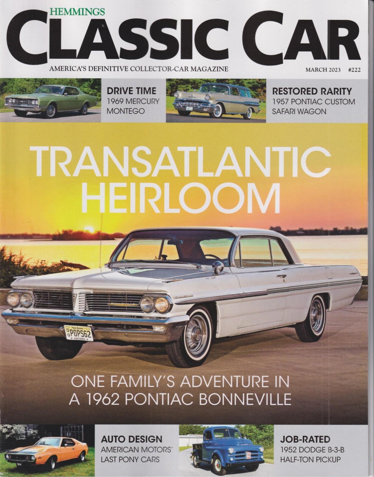 Hemmings Classic Car March 2023 1962 Pontiac Bonneville Transatlantic ...