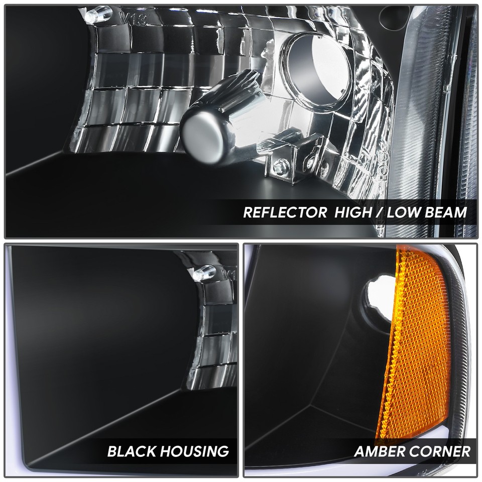 1994-2002 Dodge Ram 1500-3500 Switchback Dual L-LED DRL Headlights ...