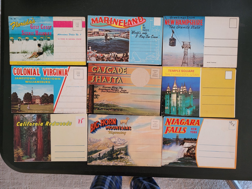 Vintage Lot (18) UNITED STATES POSTCARD FOLDERS | eBay
