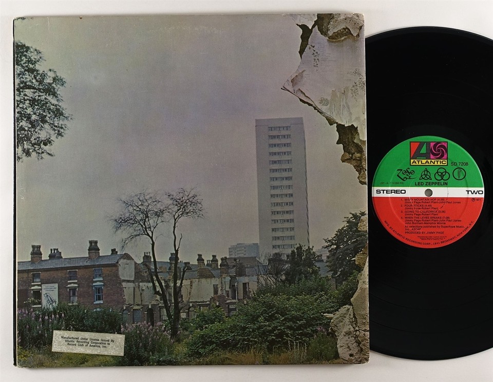 Led Zeppelin "Untitled (Led Zeppelin IV)" LP Atlantic Club Edition | eBay