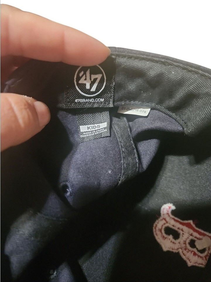 Boston Red Sox Hat Kids Adjustable Panel Baseball Blue Logo B 47 Brand ...