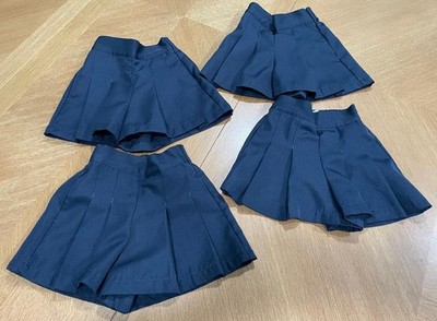 4 PAIR IBILEY SCHOOL UNIFORM KINDERGARTEN AGE GIRLS NAVY BLUE SKORTS ...