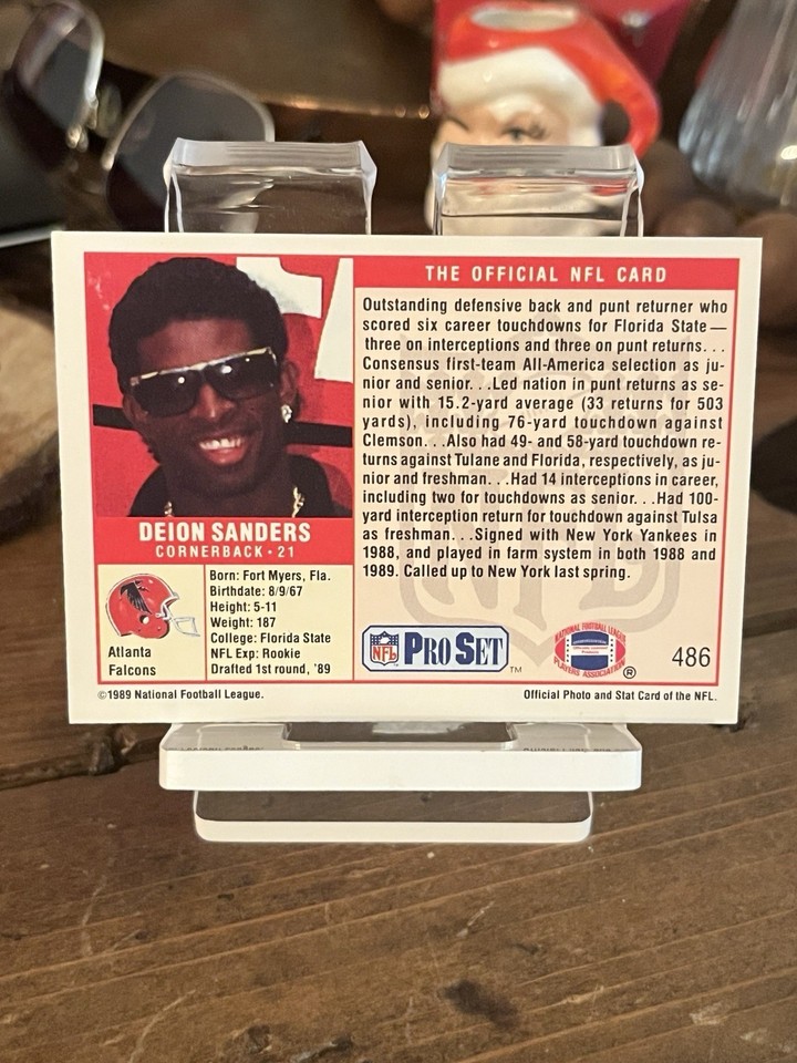 1989 Pro Set - Deion Sanders #486 (RC) *Light Surface Flaws | eBay